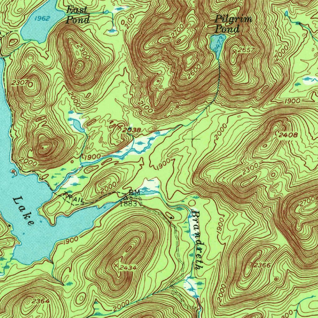 Raquette Lake, NY (1954, 62500-Scale) Map by United States Geological ...