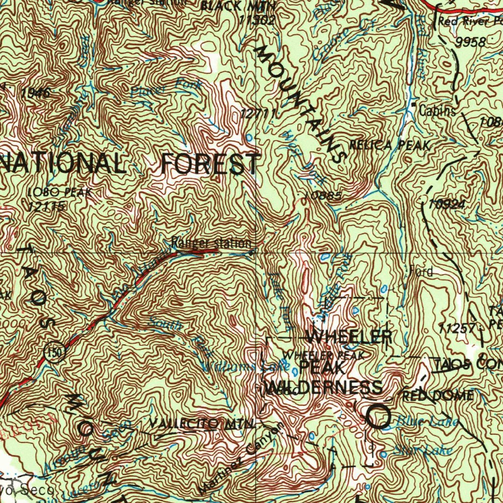 Raton, NM-CO (1954, 250000-Scale) Map by United States Geological ...