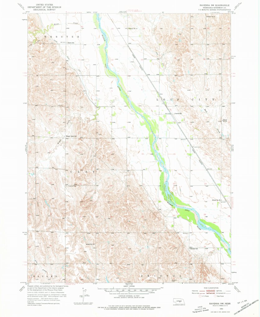 Ravenna NW, NE (1953, 24000-Scale) Map by United States Geological ...