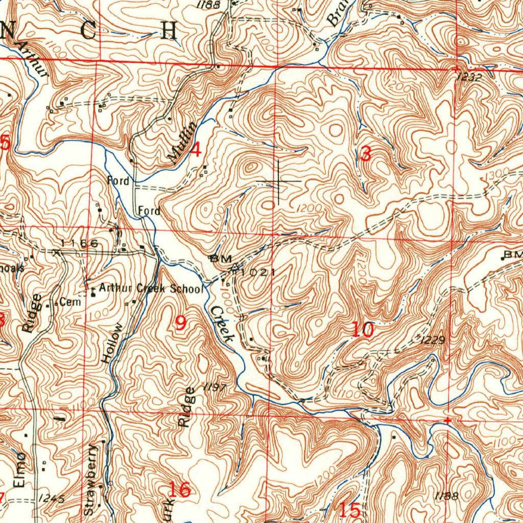 Raymondville, MO (1951, 62500-Scale) Map by United States Geological ...
