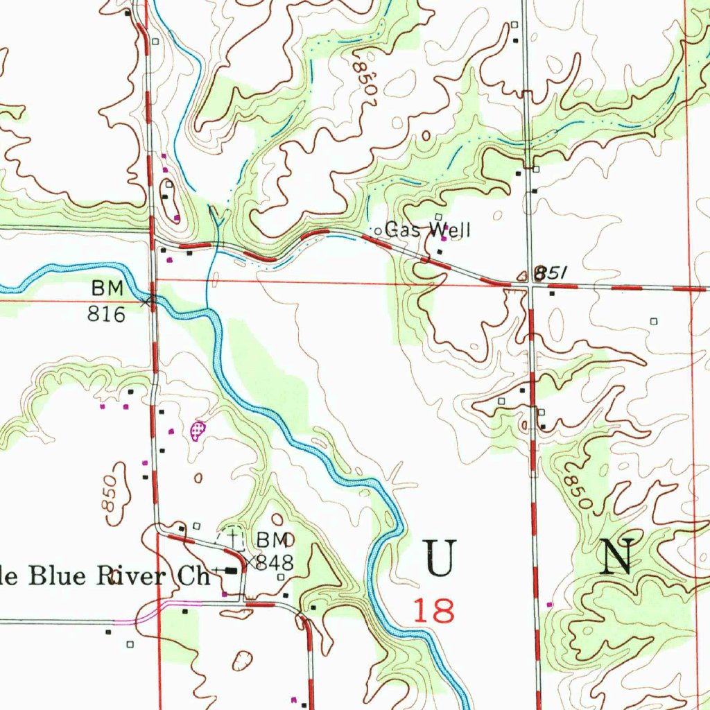 Rays Crossing, IN (1956, 24000-Scale) Map by United States Geological ...