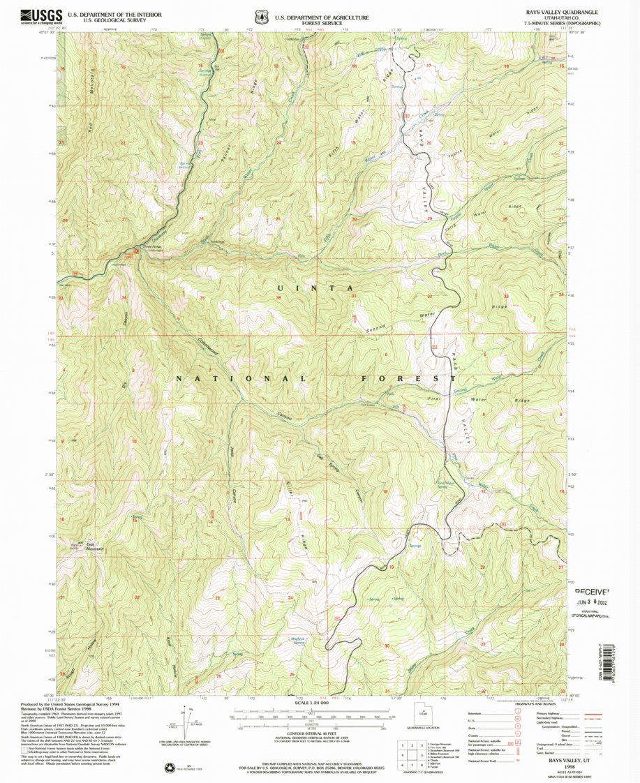Rays Valley, UT (1998, 24000-Scale) Map by United States Geological ...