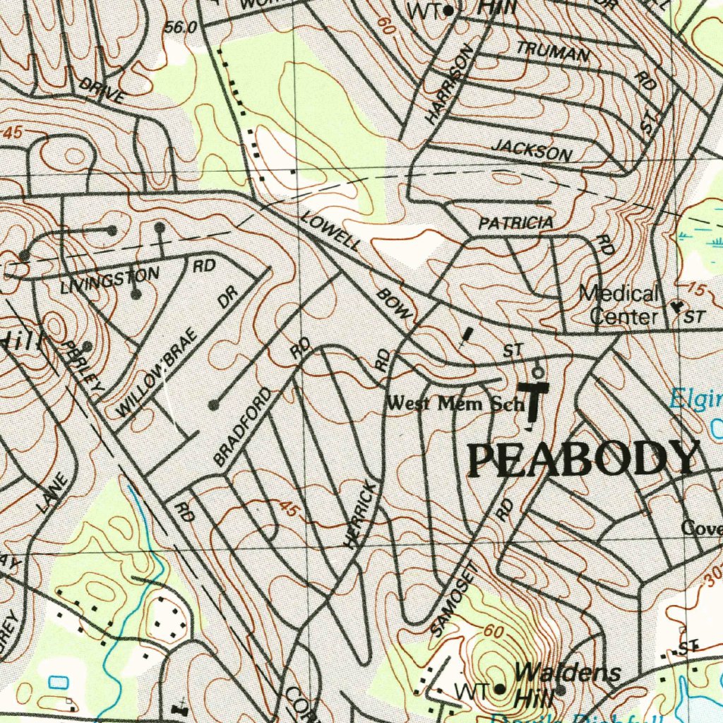 Reading, MA (1987, 25000-Scale) Map by United States Geological Survey ...