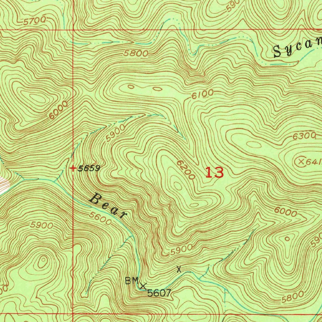 Reading Mountain, NM (1950, 24000-Scale) Map by United States ...