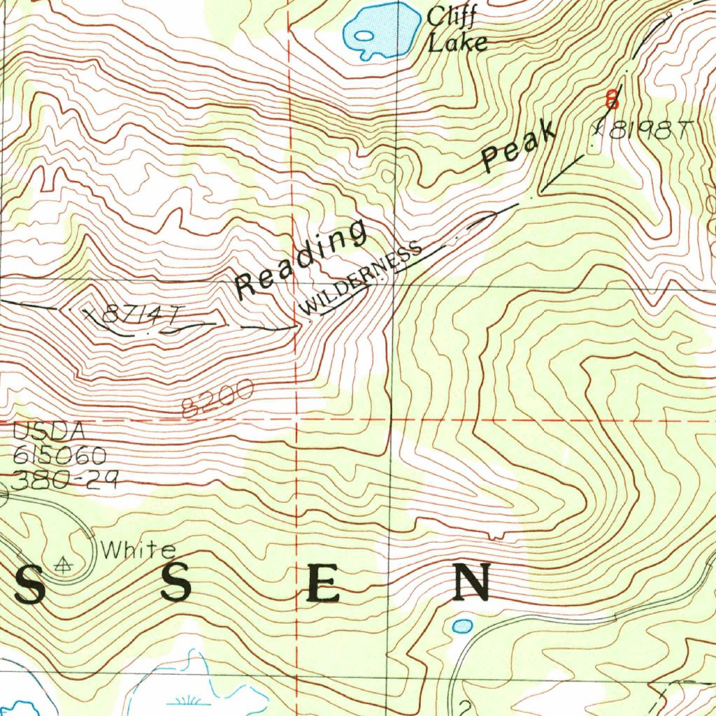 Reading Peak, CA (1985, 24000-Scale) Map by United States Geological ...