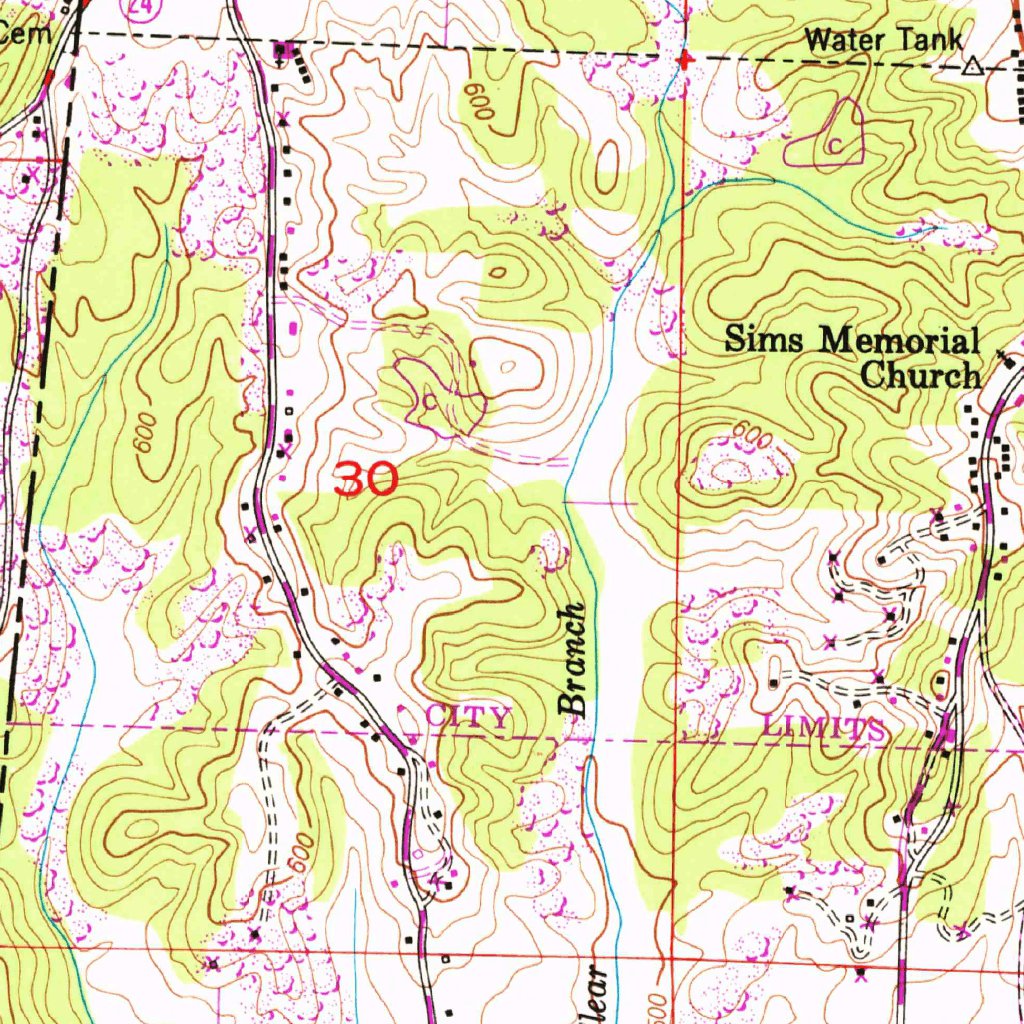 Red Bay, AL-MS (1951, 24000-Scale) Map by United States Geological ...
