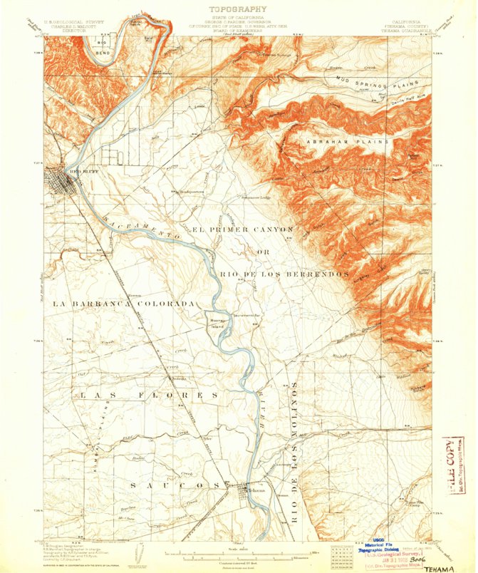Red Bluff, CA (1905, 62500-Scale) Map by United States Geological ...