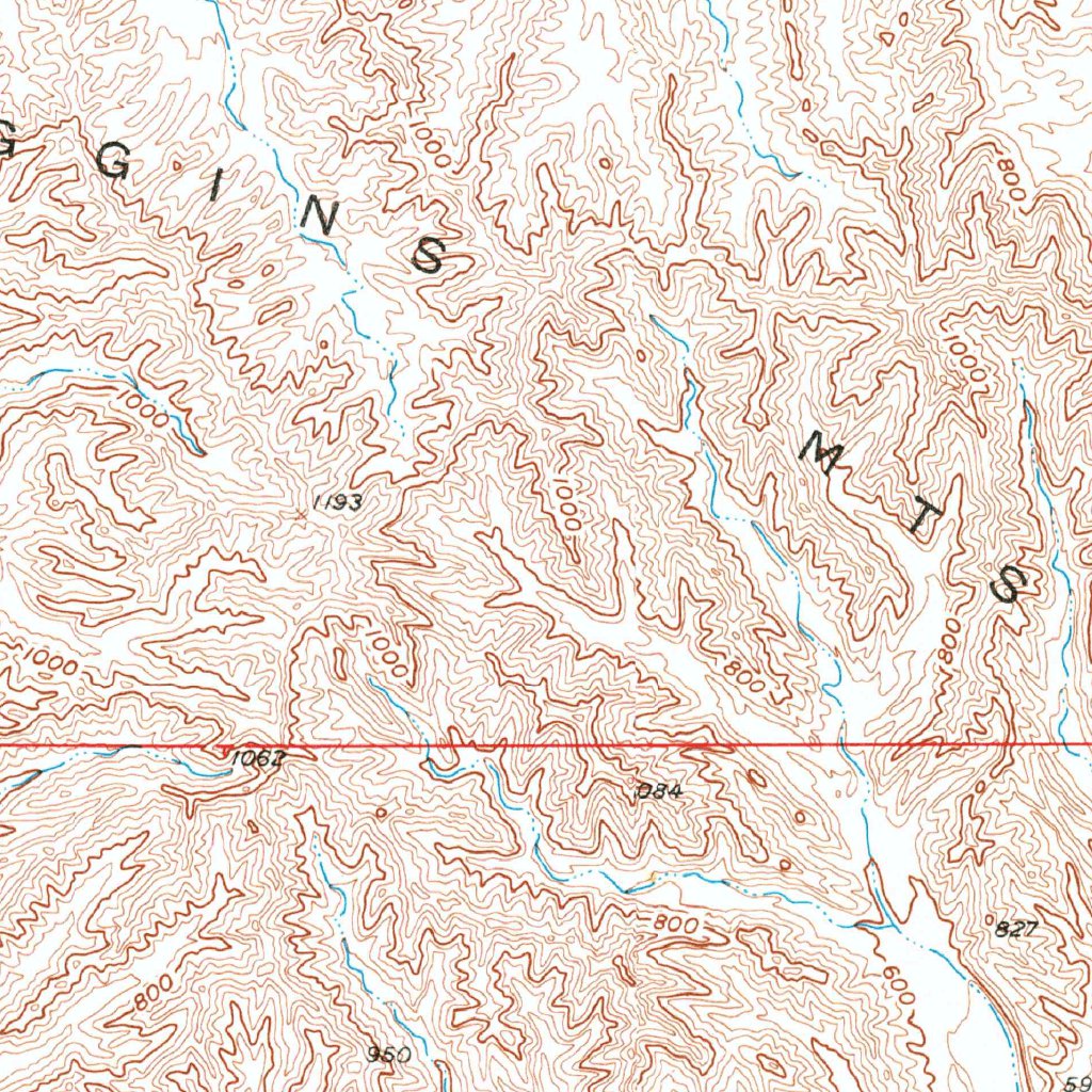 Red Bluff Mountain, AZ (1955, 62500-Scale) Map by United States ...