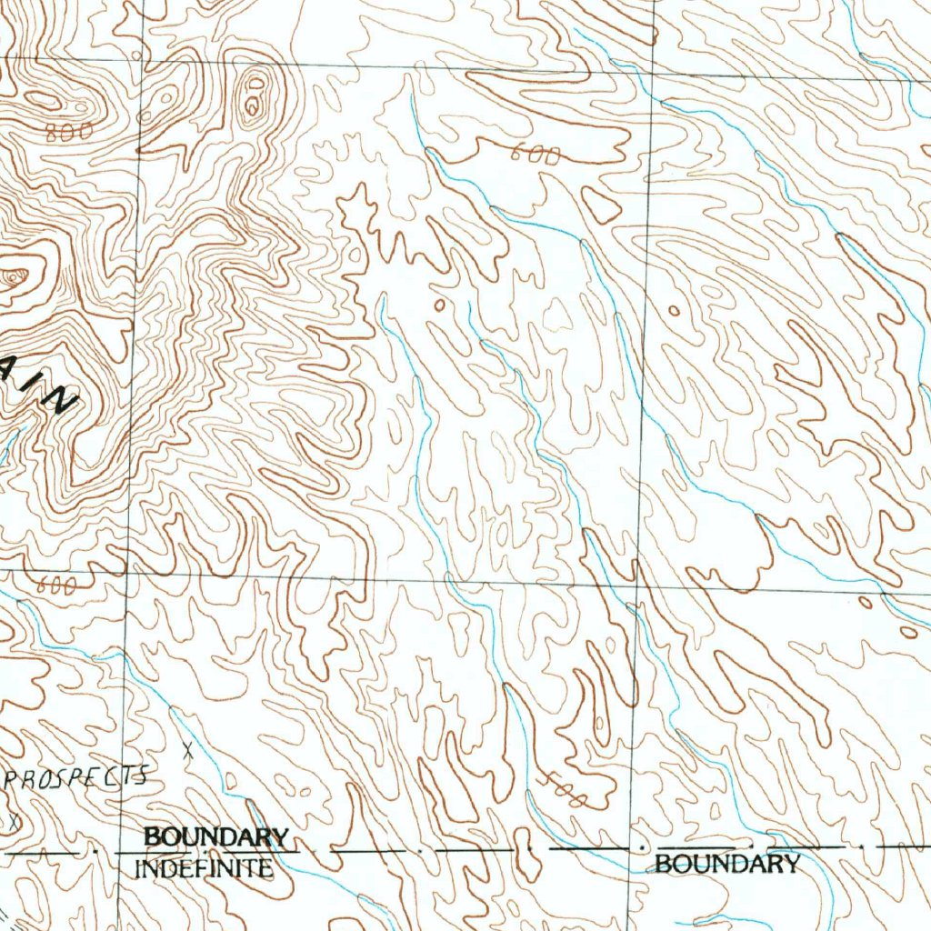 Red Bluff Mountain East, AZ (1986, 24000-Scale) Map by United States ...