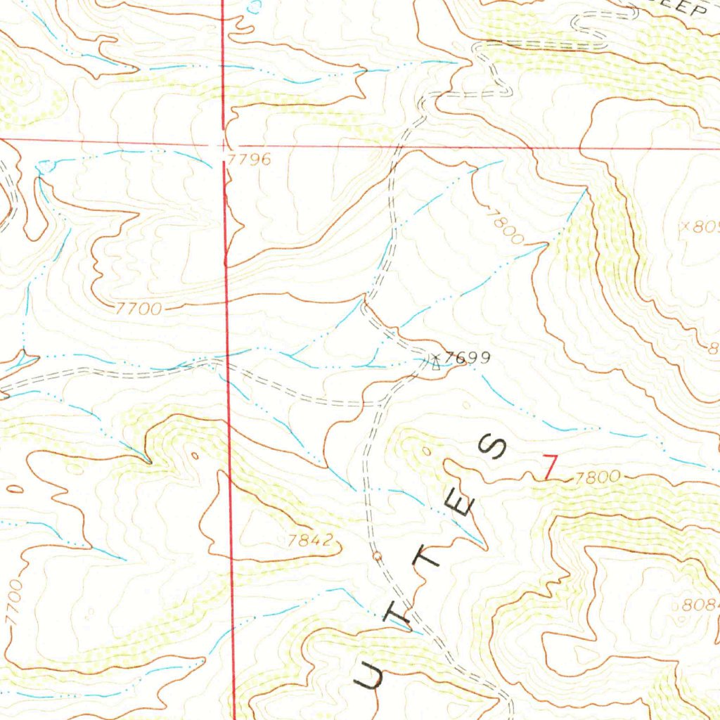 Red Buttes, WY (1963, 24000-Scale) Map by United States Geological ...