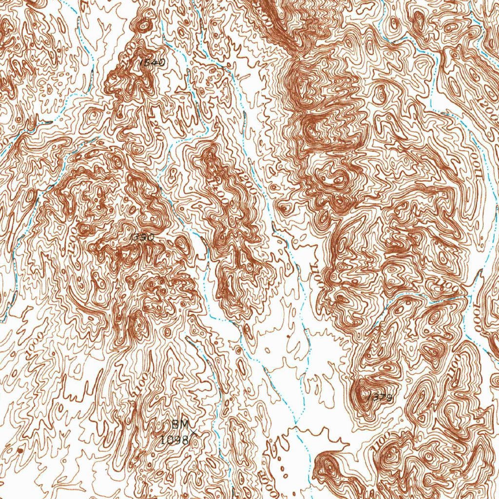 Red Hill, AZ-CA (1954, 62500-Scale) Map by United States Geological ...
