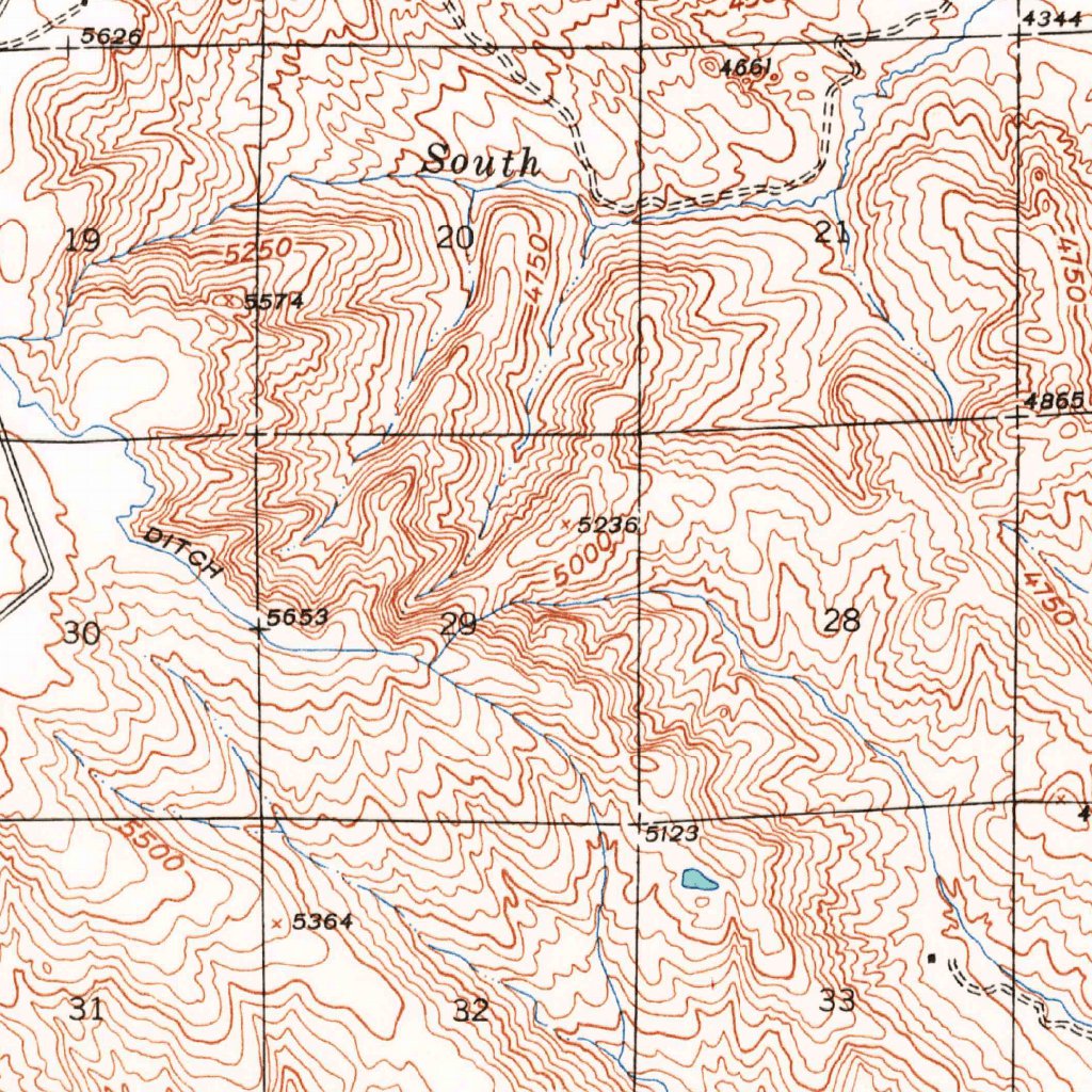Red Lodge, MT-WY (1944, 62500-Scale) Map by United States Geological ...