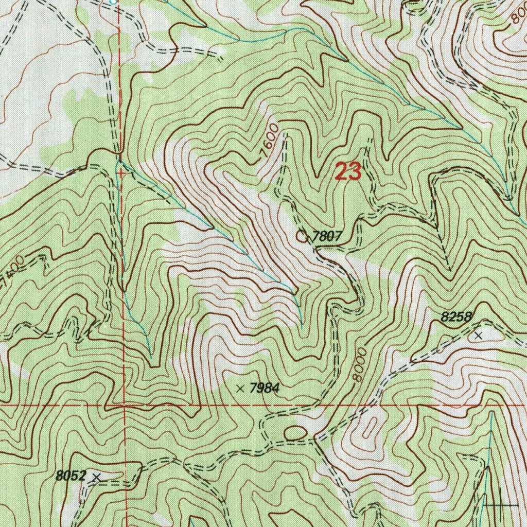 Red Spur Mountain, UT (1998, 24000-Scale) Map by United States ...