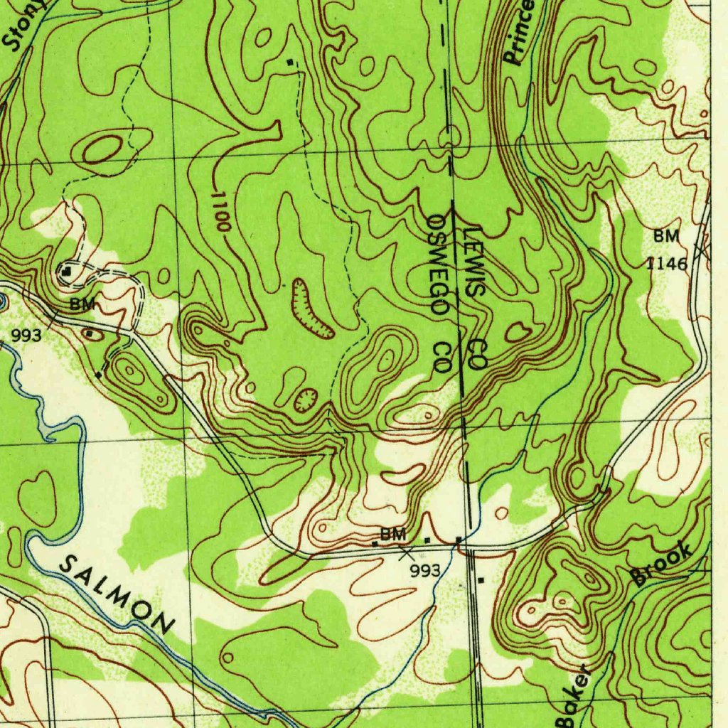 Redfield, NY (1943, 31680-Scale) Map by United States Geological Survey ...