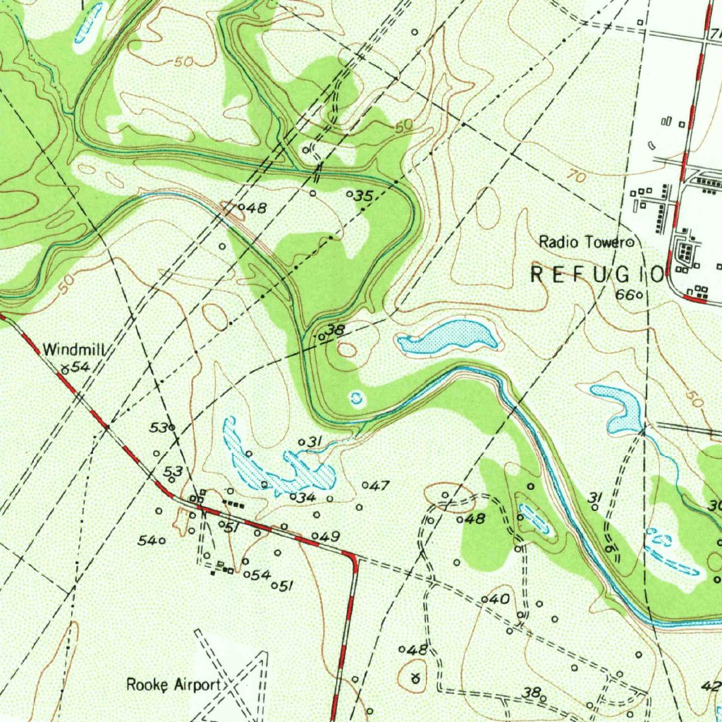 Refugio, TX (1954, 62500-Scale) Map by United States Geological Survey ...
