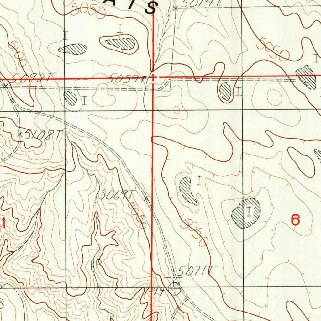 Reno Flats, WY (1984, 24000-Scale) Map by United States Geological ...