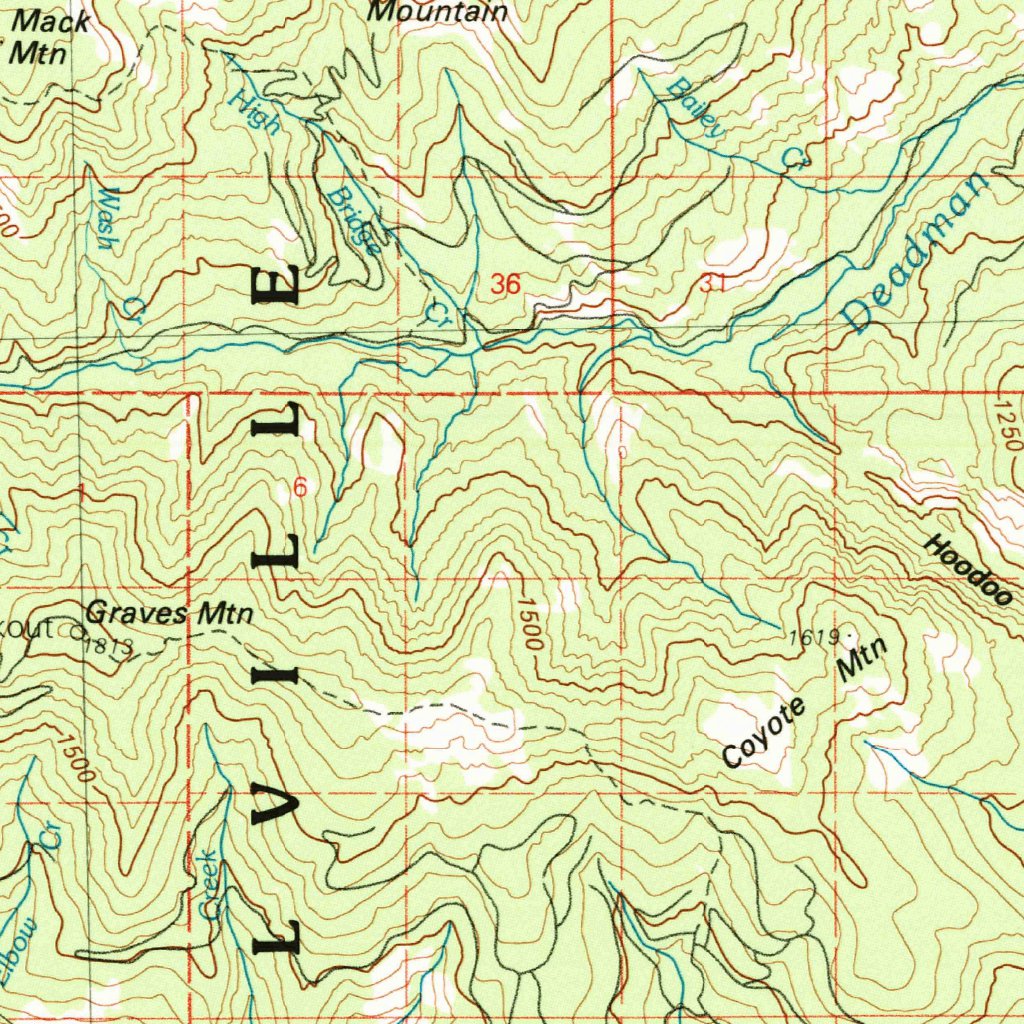 Republic, WA (1984, 100000-Scale) Map by United States Geological ...