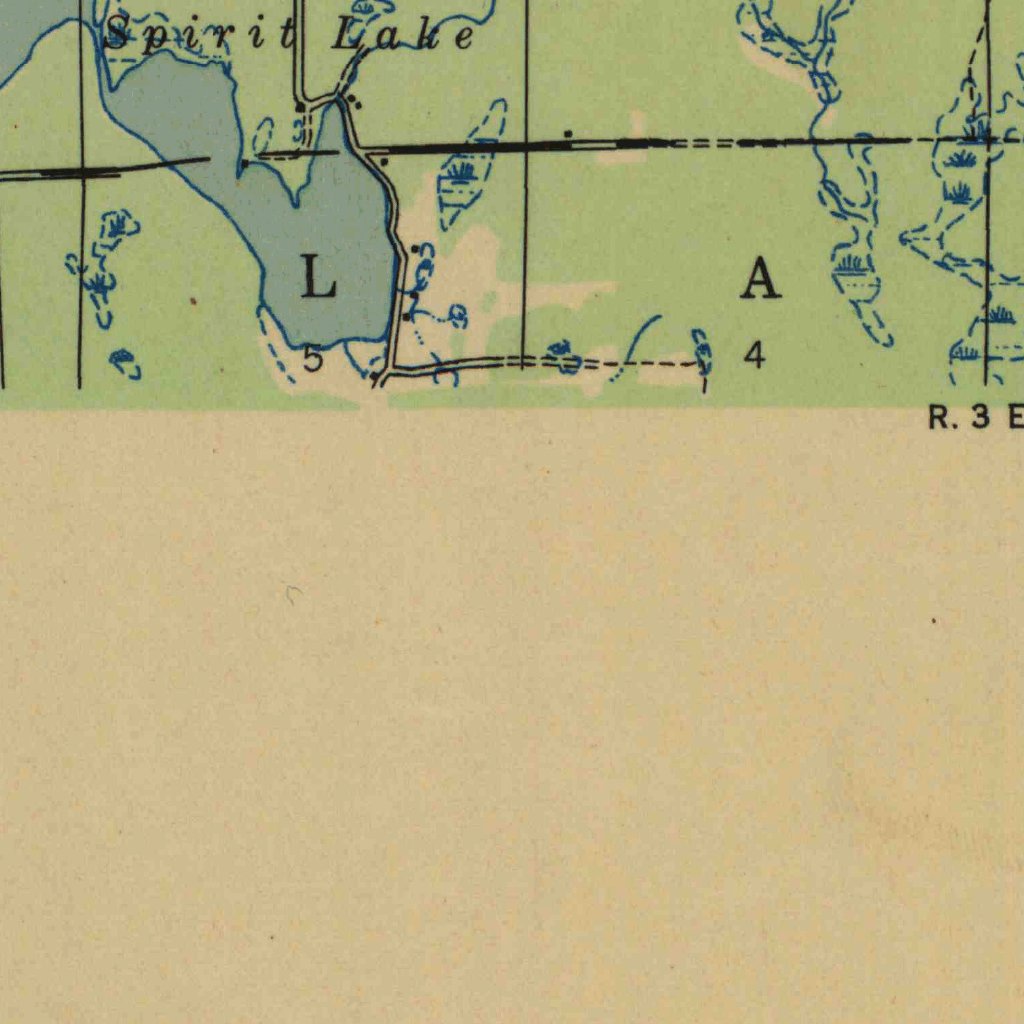 Rib Lake, WI (1945, 48000-Scale) Map by United States Geological Survey ...