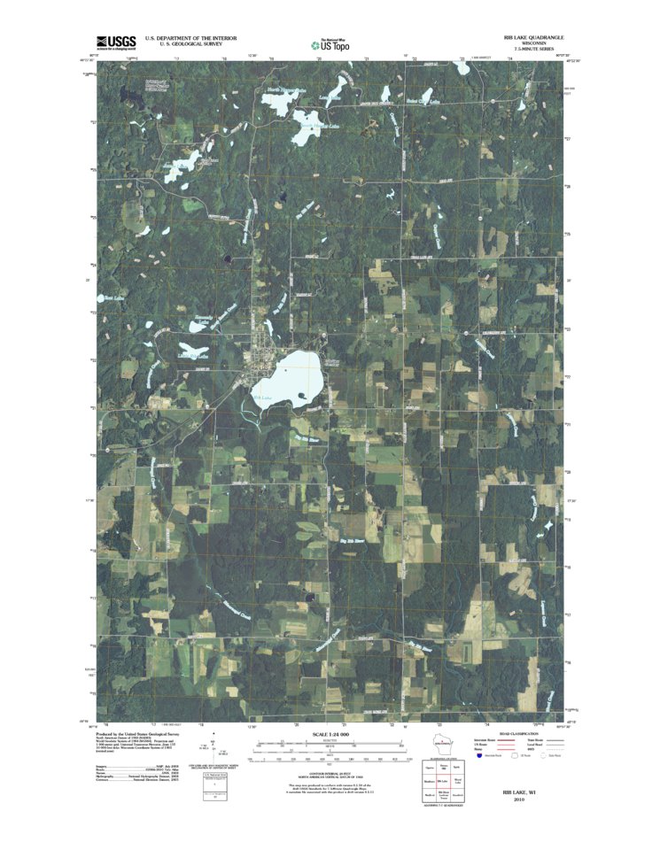 Rib Lake, WI (2010, 24000-Scale) Map by United States Geological Survey ...