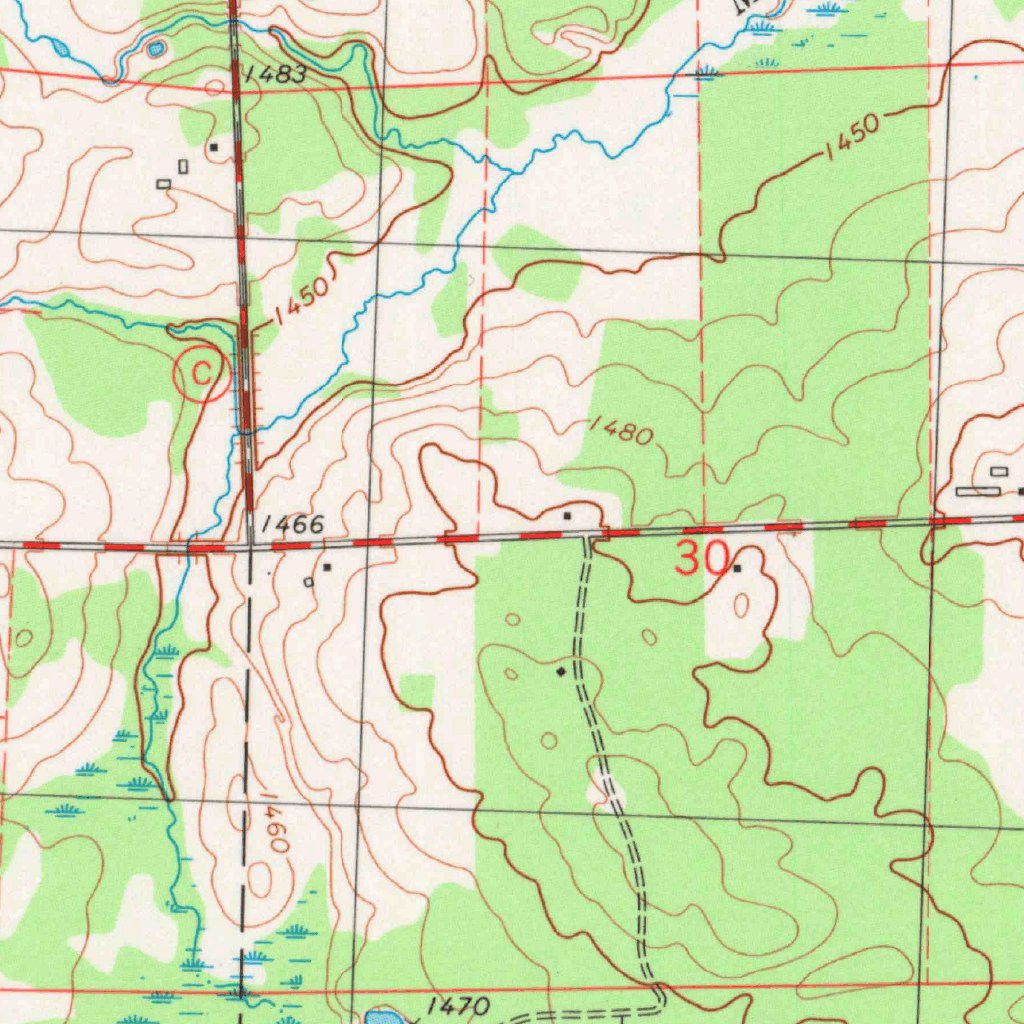 Rib River Lookout Tower, WI (1979, 24000-Scale) Map by United States ...