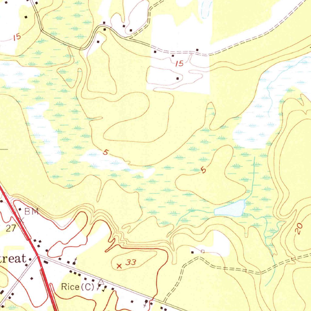 Riceboro, GA (1955, 24000-Scale) Map by United States Geological Survey ...