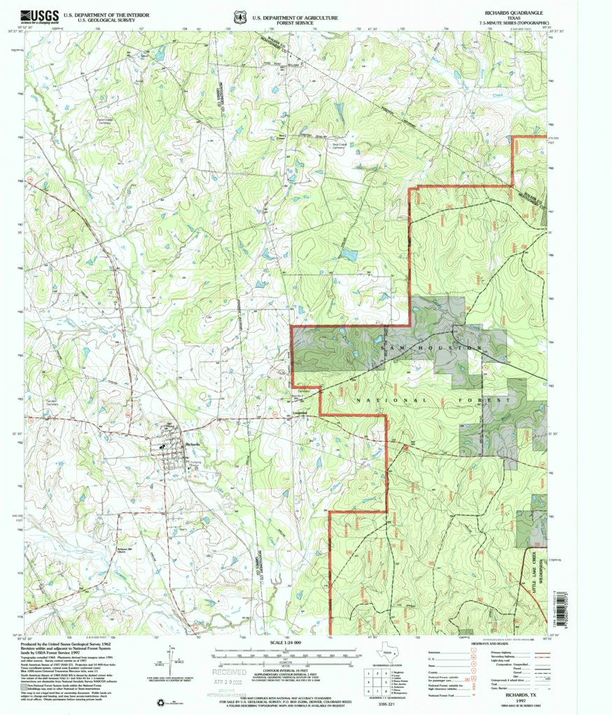 Richards, TX (1997, 24000-Scale) Map by United States Geological Survey ...