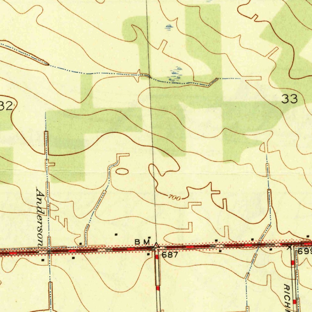 Richmond, MI (1945, 24000-Scale) Map by United States Geological Survey ...