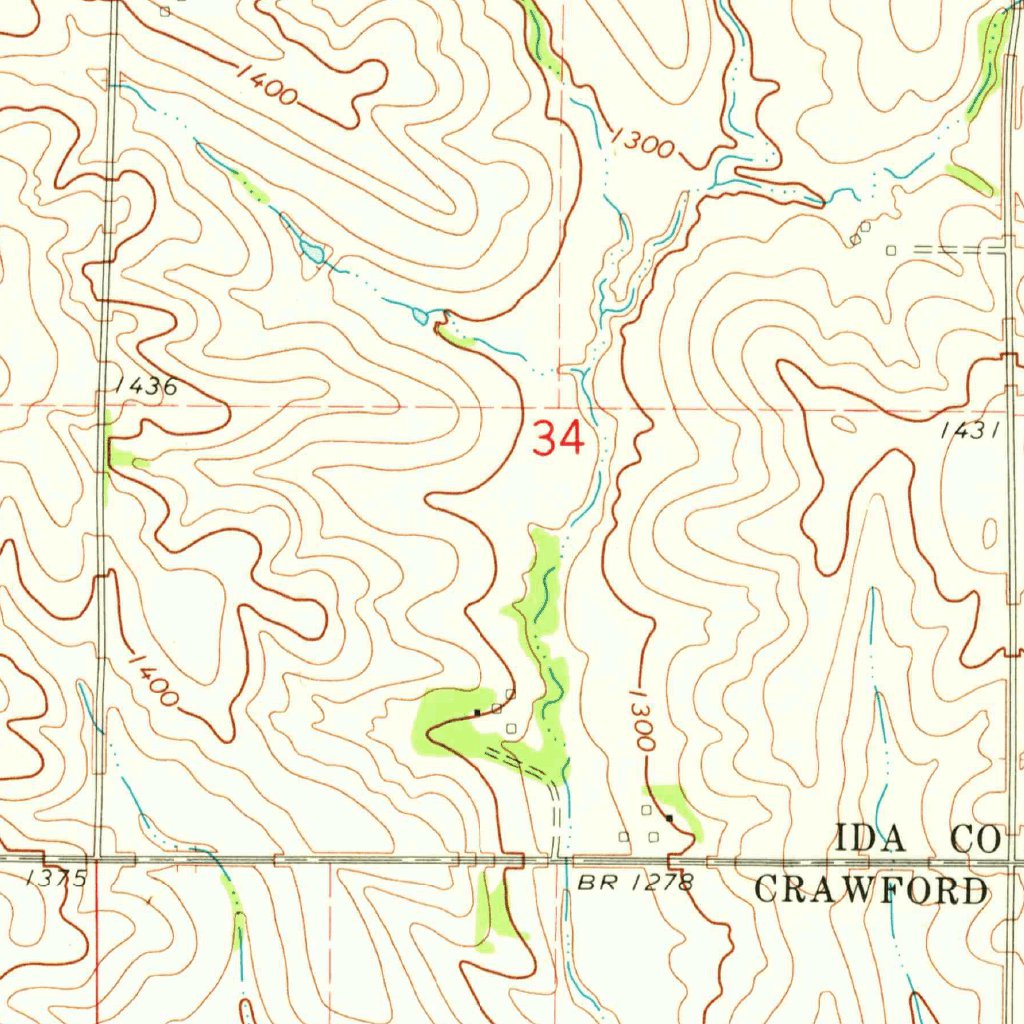 Ricketts, IA (1971, 24000-Scale) Map by United States Geological Survey ...