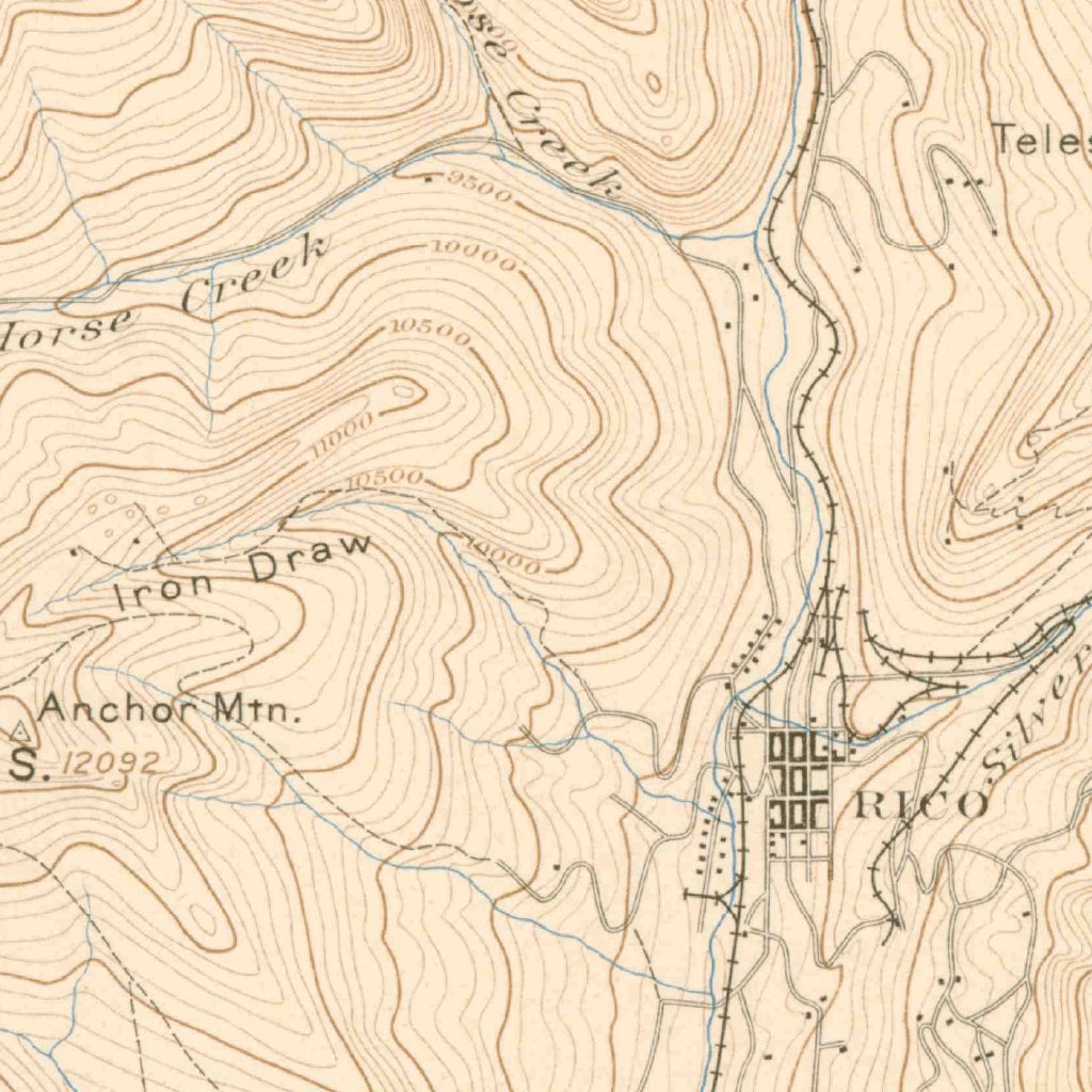 Rico, CO (1897, 62500-Scale) Map by United States Geological Survey ...