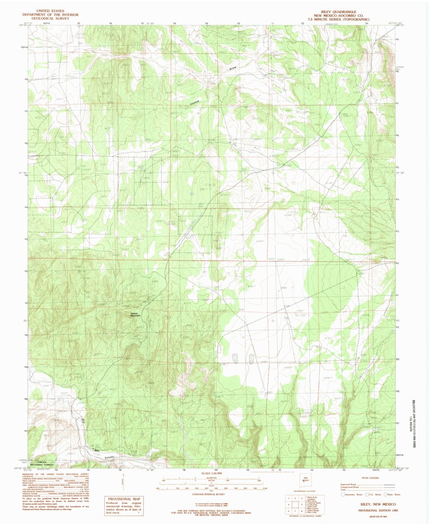 Riley, NM (1985, 24000-Scale) Map by United States Geological Survey ...