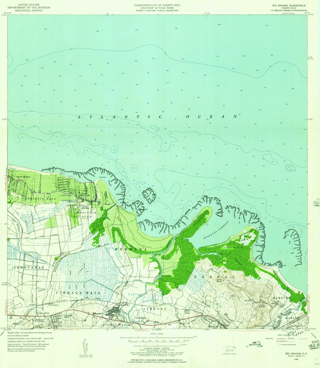 Rio Grande, PR (1956, 20000-Scale) Map by United States Geological ...