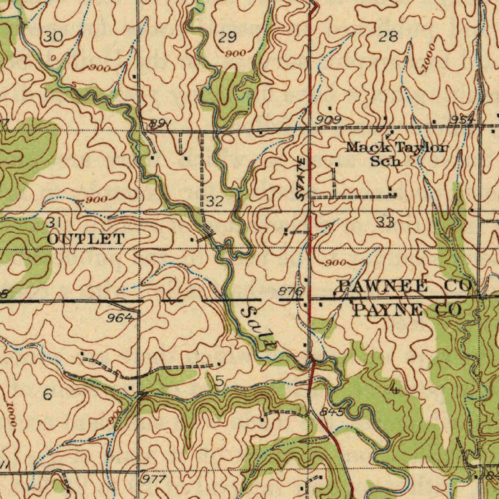 Ripley, OK (1932, 62500-Scale) Map by United States Geological Survey ...