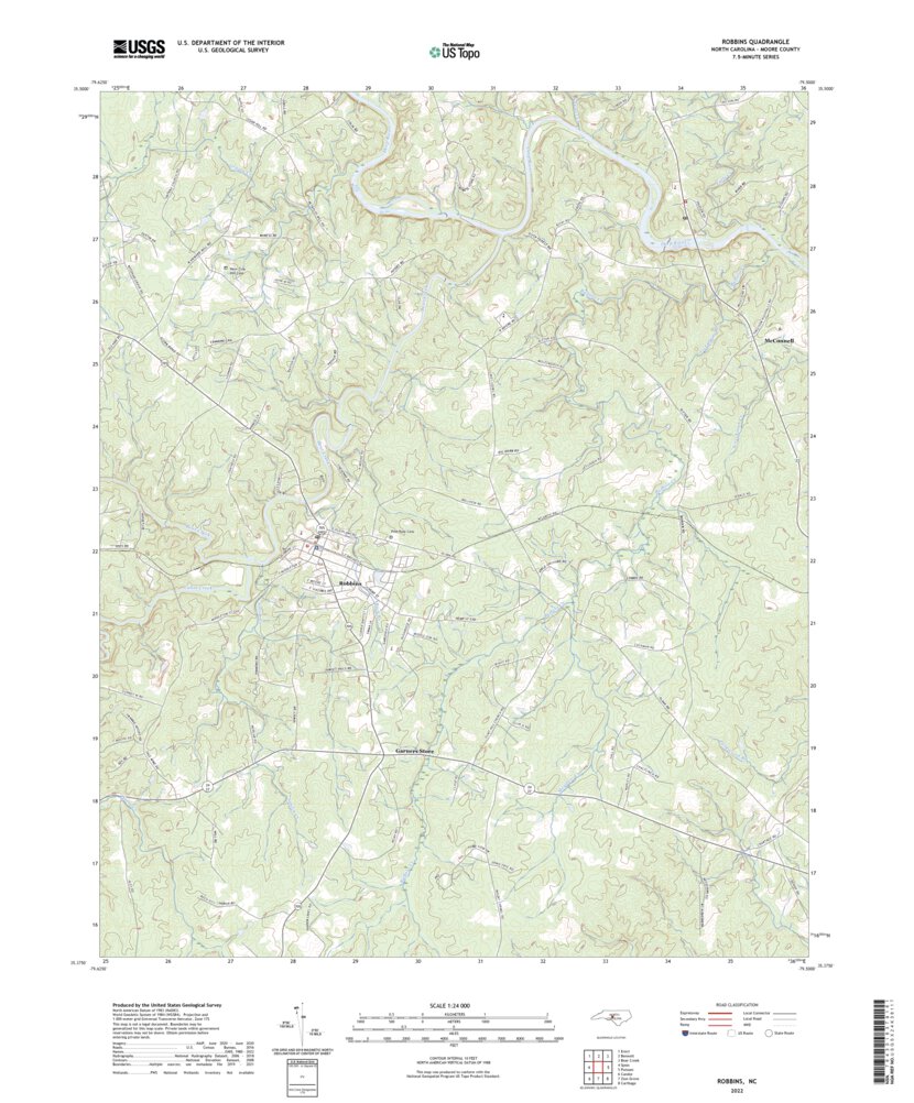 Robbins, NC (2022, 24000-Scale) Map by United States Geological Survey ...