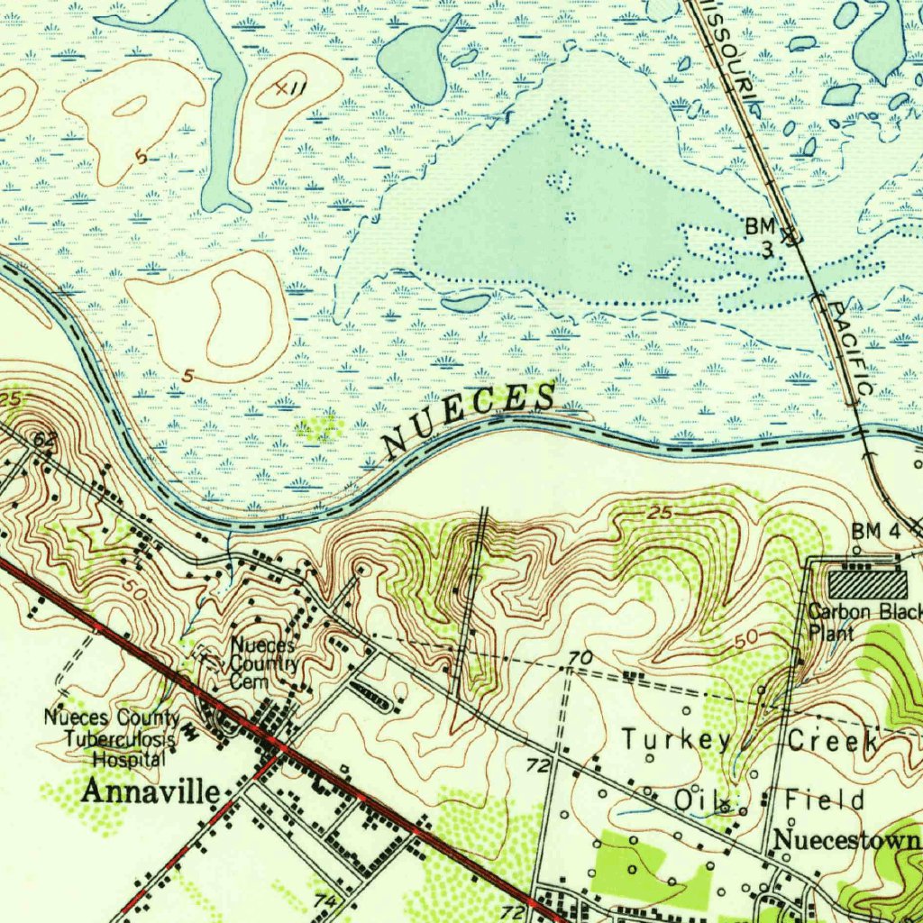 Robstown, TX (1954, 62500-Scale) Map by United States Geological Survey ...