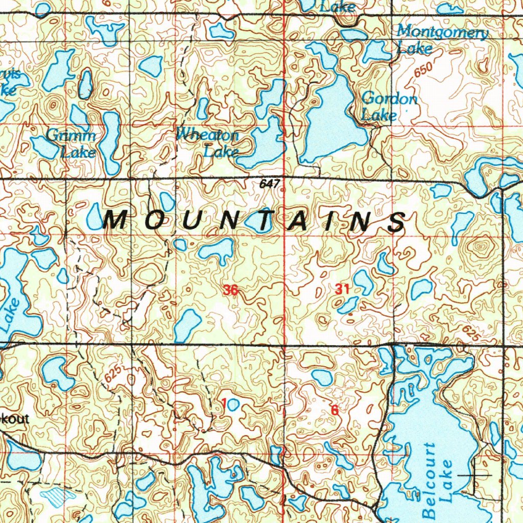 Rock Lake, ND (1985, 100000-Scale) Map by United States Geological ...