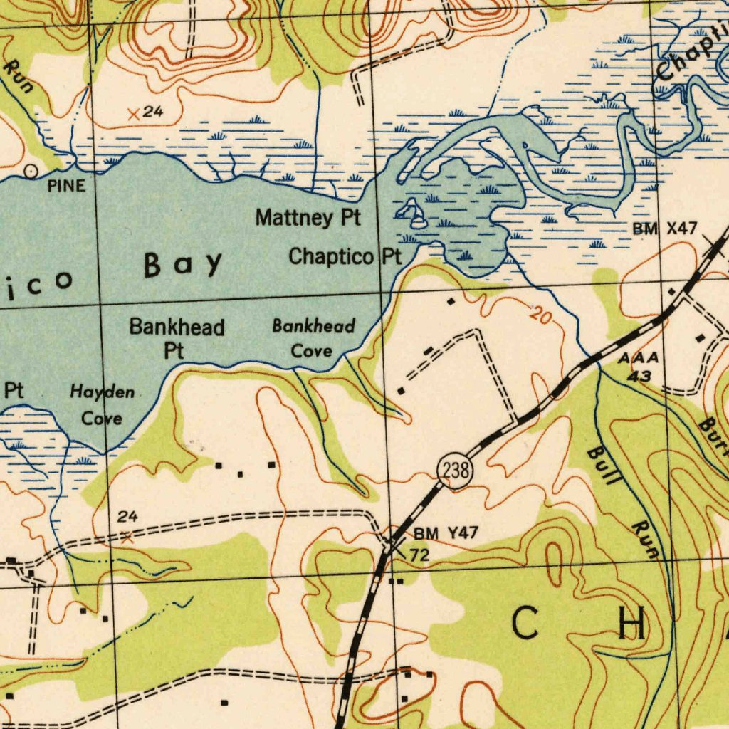Rock Point, MD (1943, 31680-Scale) Map by United States Geological ...
