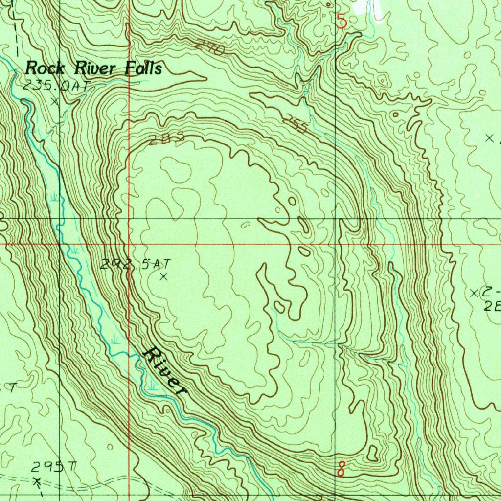 Rock River, MI (1985, 24000-Scale) Map by United States Geological ...