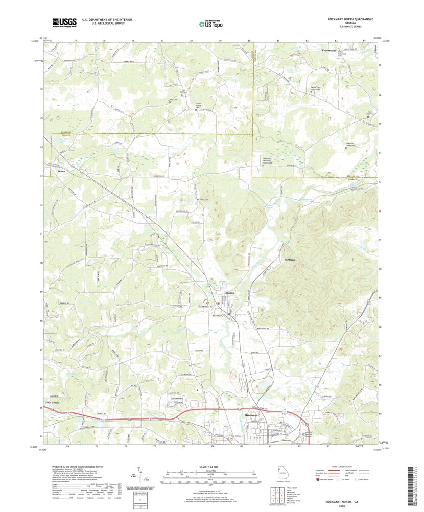 Rockmart North, GA (2020, 24000-Scale) Map by United States Geological ...