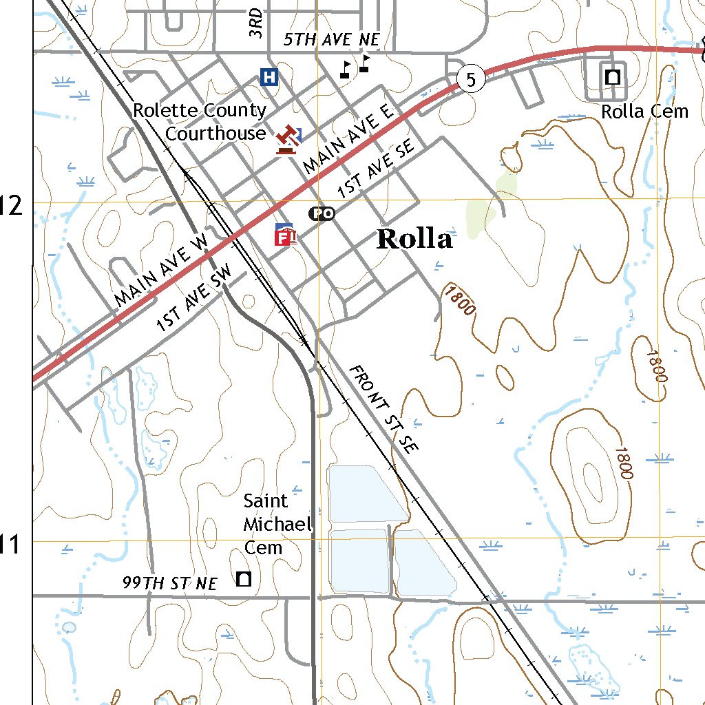 Rolla, ND (2020, 24000-Scale) Map by United States Geological Survey ...