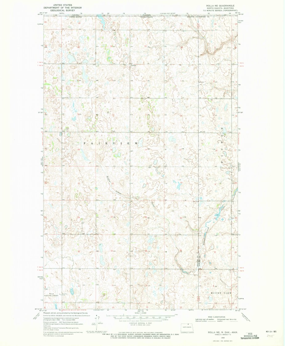 Rolla NE, ND (1969, 24000-Scale) Map by United States Geological Survey ...