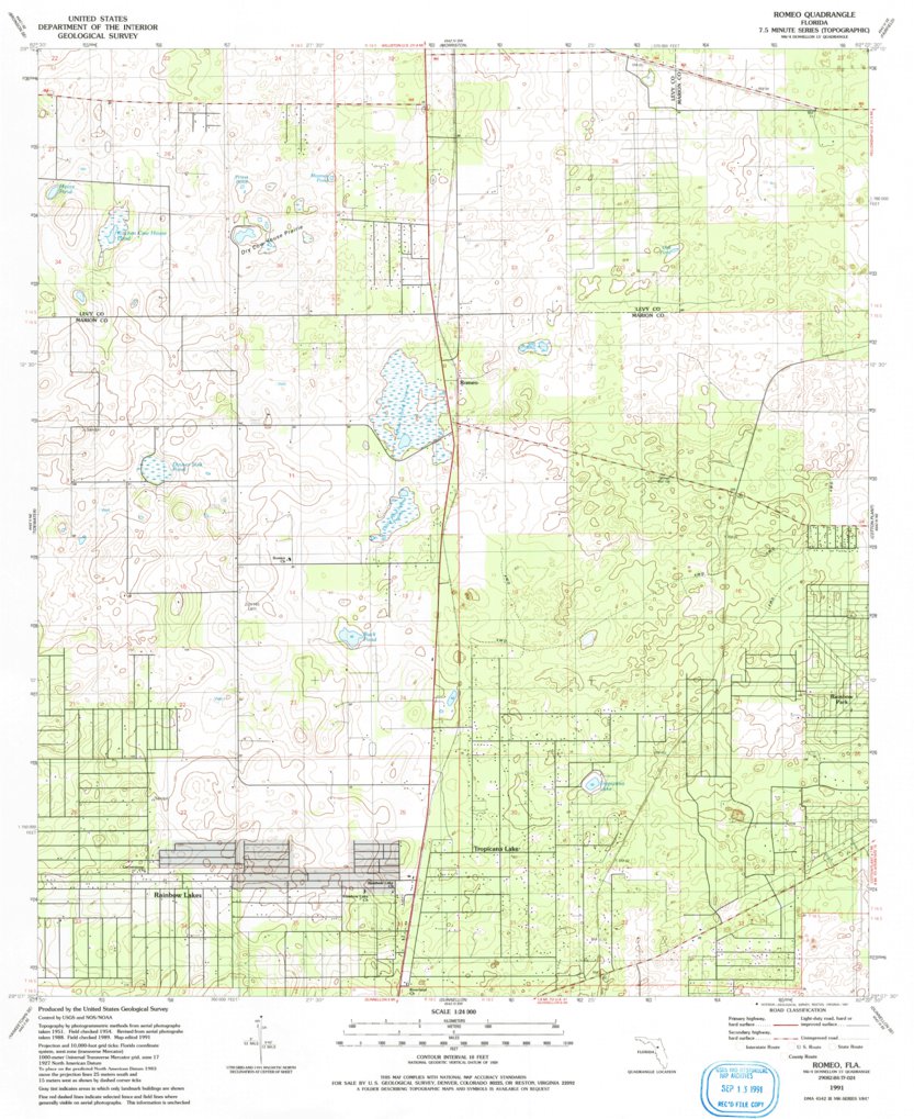 Romeo, FL (1991, 24000-Scale) Map by United States Geological Survey ...