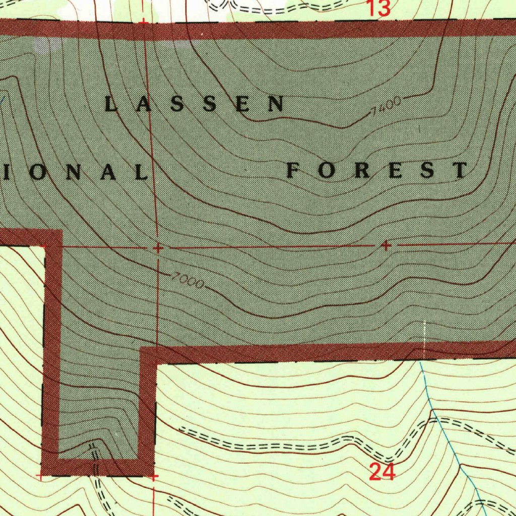 Roop Mountain, CA (1995, 24000-Scale) Map by United States Geological ...