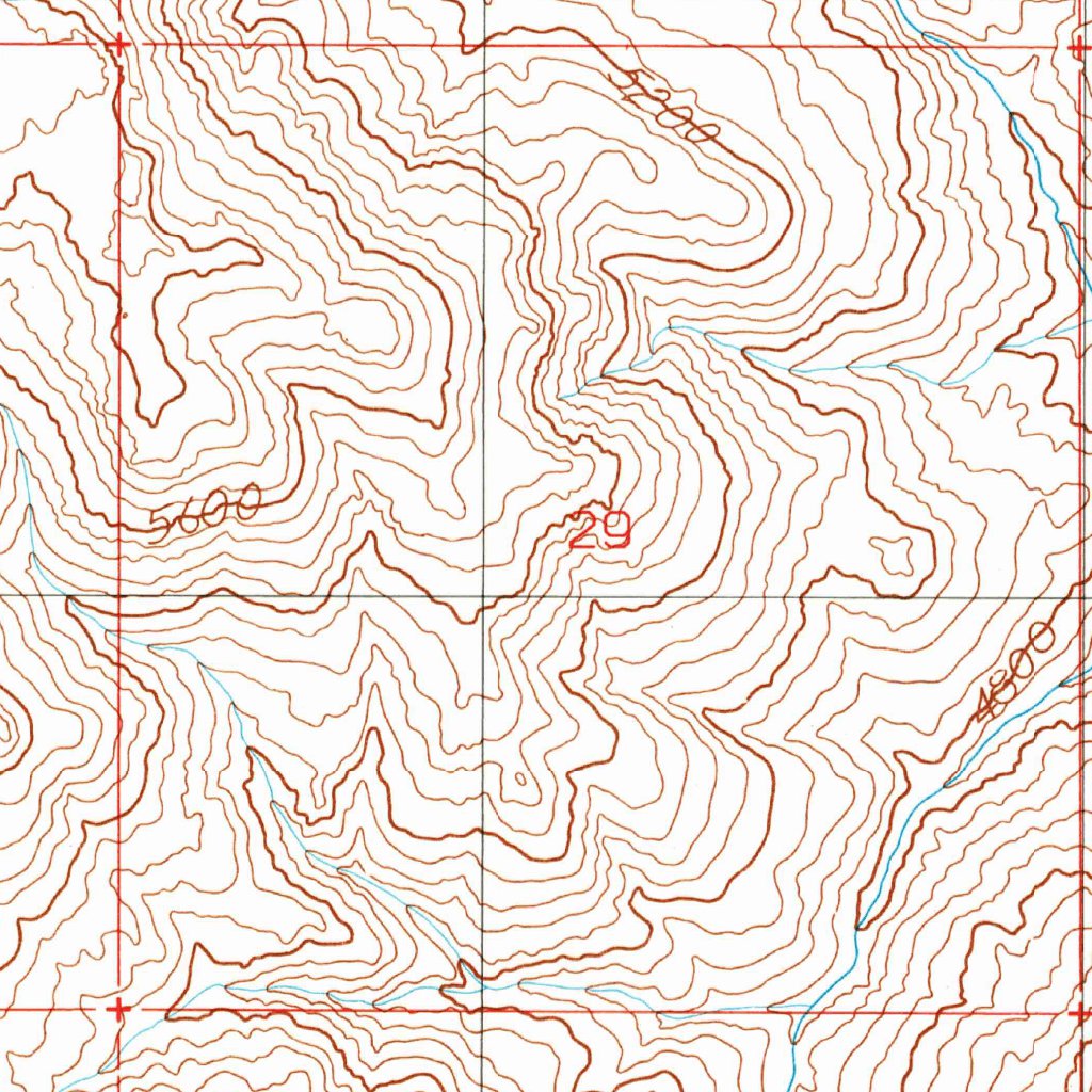 Rooster Comb Peak, ID (1990, 24000-Scale) Map by United States ...