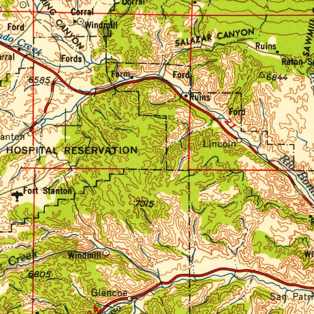 Roswell, NM (1958, 250000-Scale) Map by United States Geological Survey ...