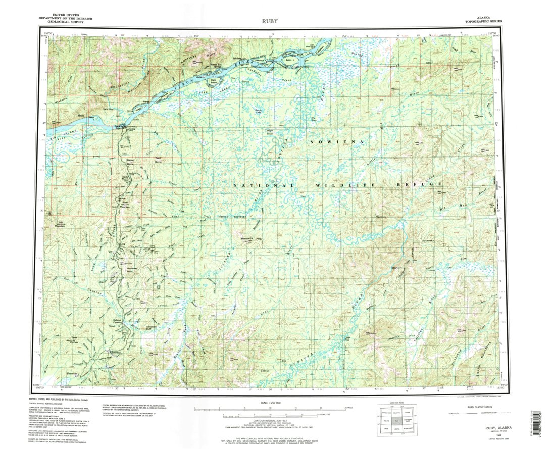 Ruby, AK (1952, 250000-Scale) Map by United States Geological Survey ...
