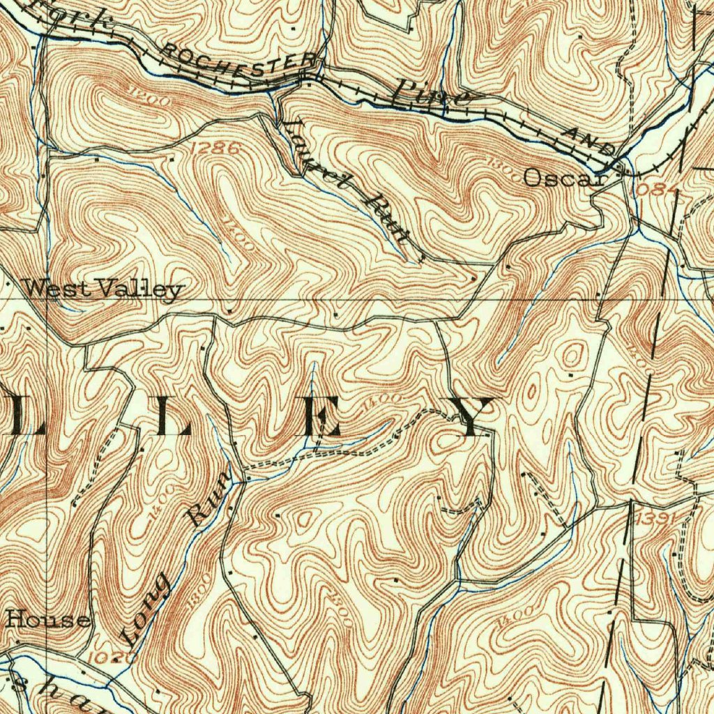 Rural Valley, PA (1901, 62500-Scale) Map by United States Geological ...