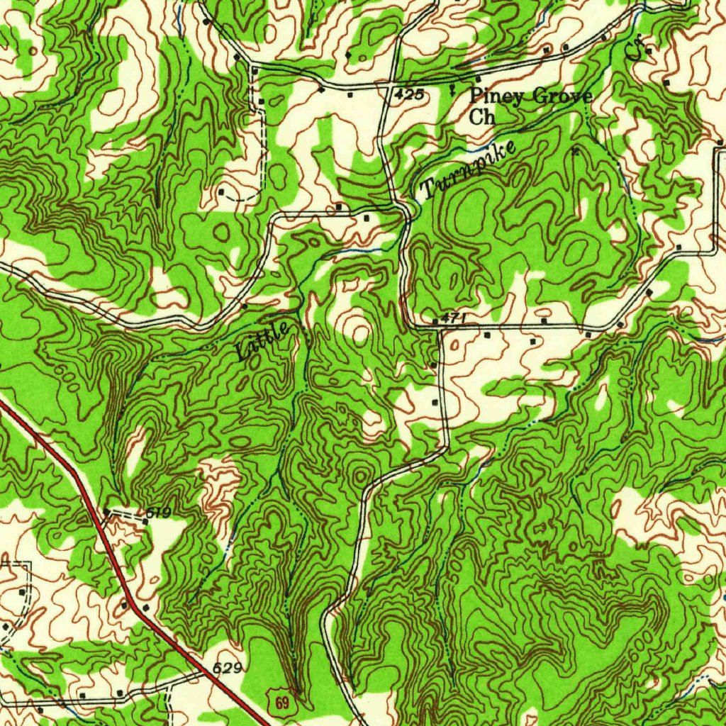 Rusk, TX (1943, 62500-Scale) Map by United States Geological Survey ...