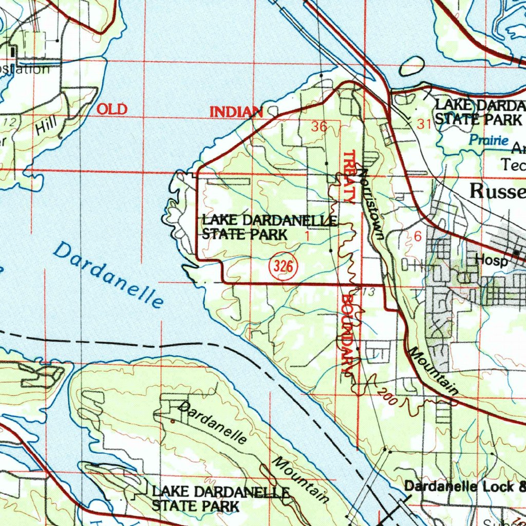 Russellville, AR (1984, 100000-Scale) Map by United States Geological ...