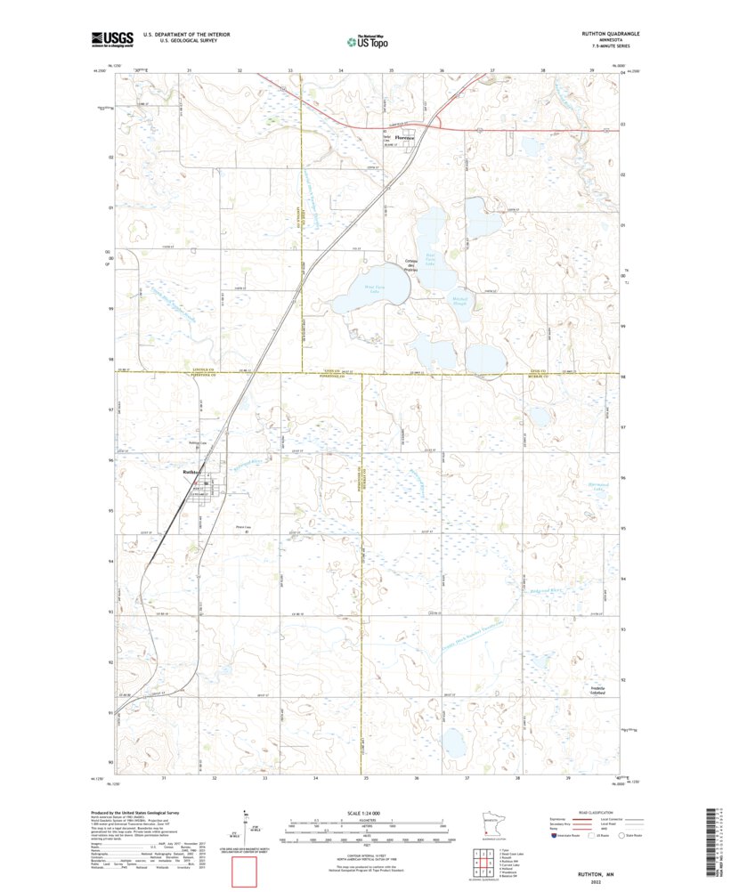 Ruthton, MN (2022, 24000-Scale) Map by United States Geological Survey ...