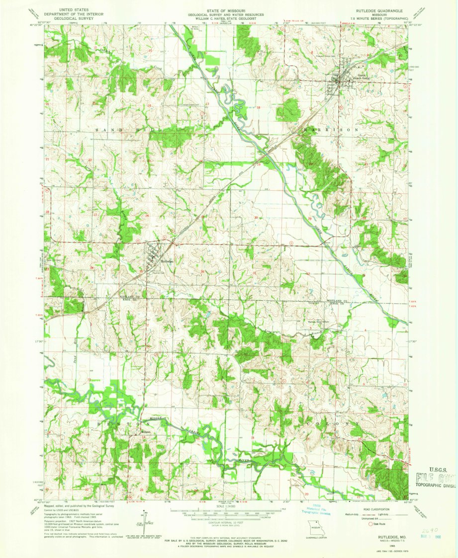 Rutledge, MO (1965, 24000-Scale) Map by United States Geological Survey ...